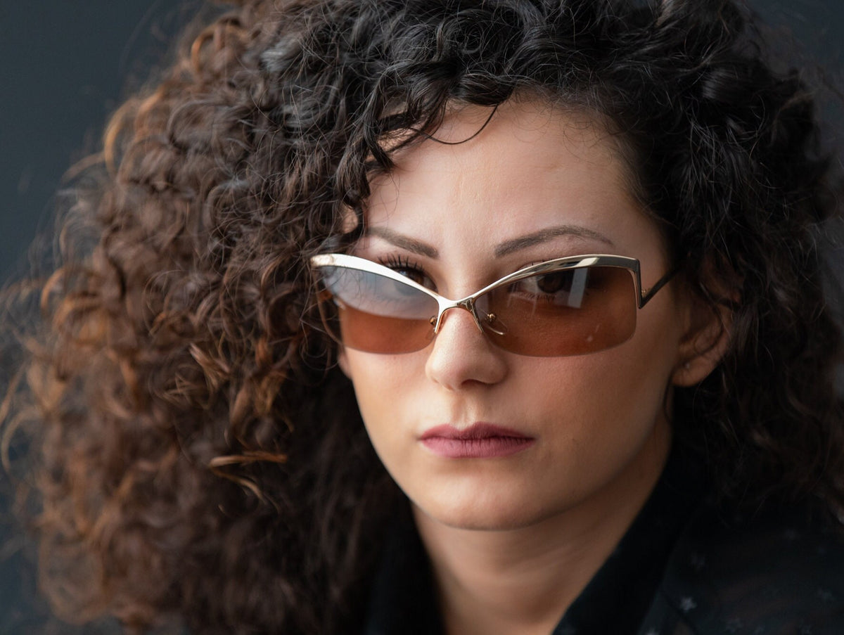 La Perla sunglasses 2000s gold metal 591 – Lipari Vintage Eyewear