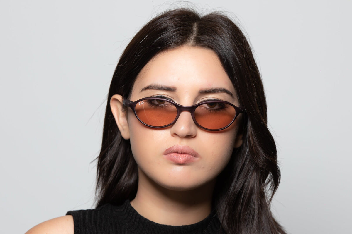 2000s RAY BAN 2045 oval sunglasses matte maroon – Lipari Vintage Eyewear